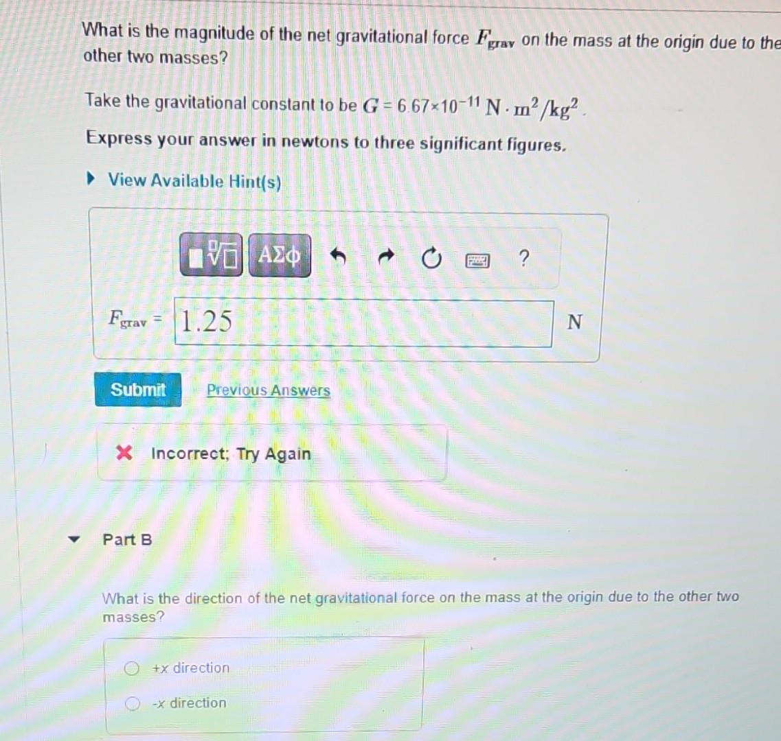 Solved Three identical very dense masses of \\( 3300 | Chegg.com