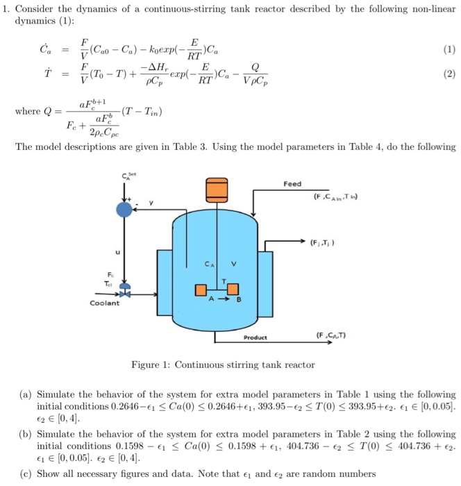 Solved 1. Consider the dynamics of a continuous-stirring | Chegg.com