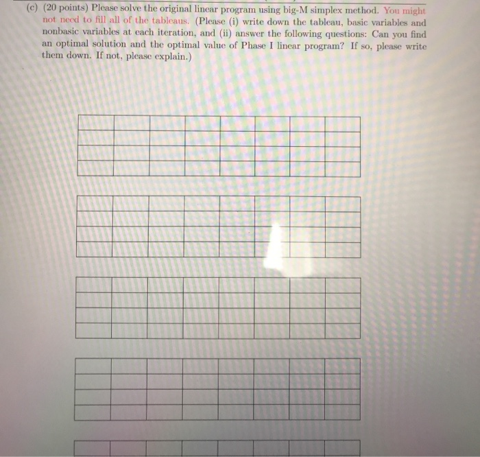 Solved 1. (30 points) Consider the following linear program: | Chegg.com