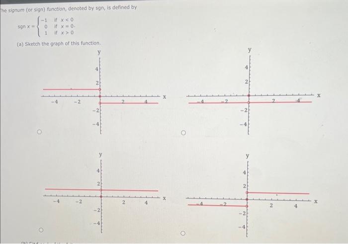 Solved He Signum (or Sign) Function, Denoted By 5gn, Is 