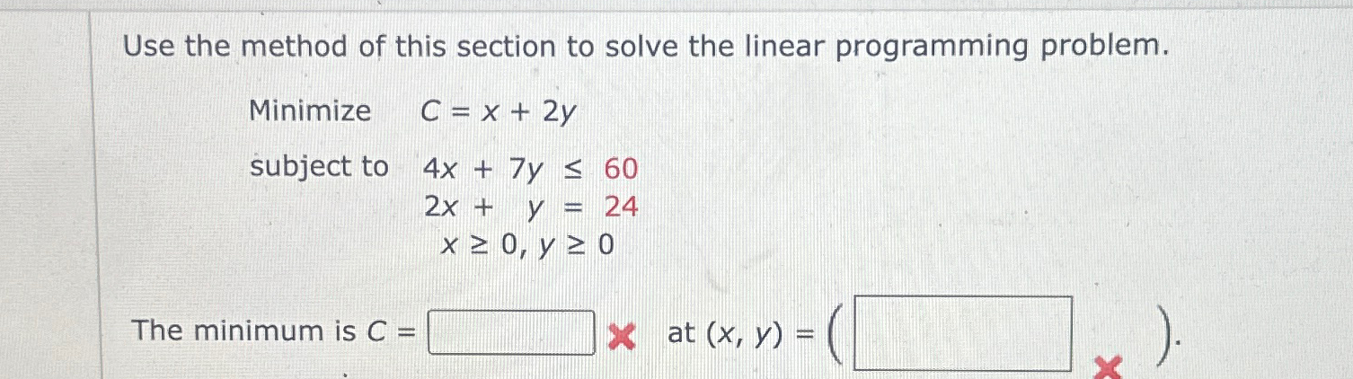 Solved Use the method of this section to solve the linear | Chegg.com