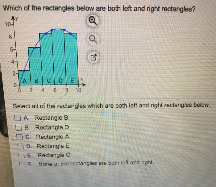 Solved Which of the rectangles below are both left and right | Chegg.com