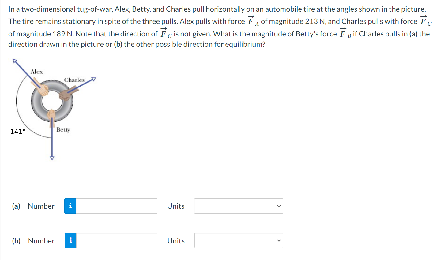 Solved In a two-dimensional tug-of-war, Alex, Betty, and | Chegg.com