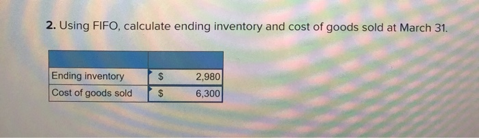 Solved Problem 6-2A Calculate ending inventory, cost of | Chegg.com