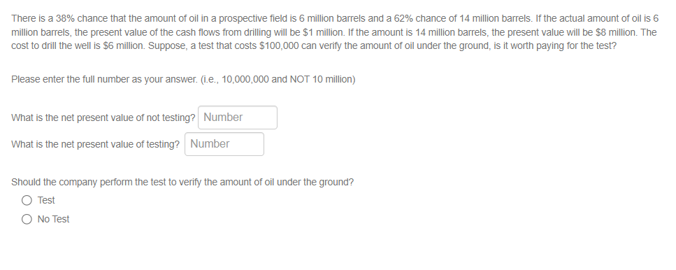 Solved There is a 38% ﻿chance that the amount of oil in a | Chegg.com