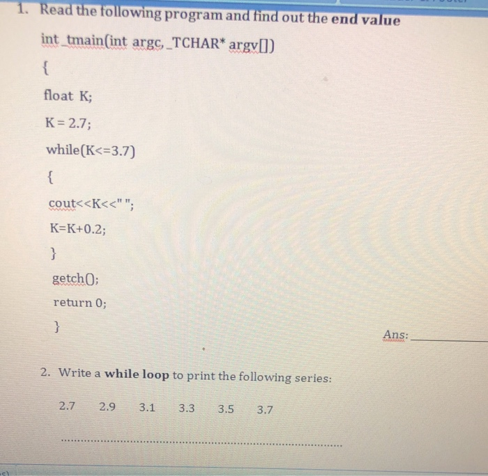 Solved 1. R Read the following program and find out the end | Chegg.com
