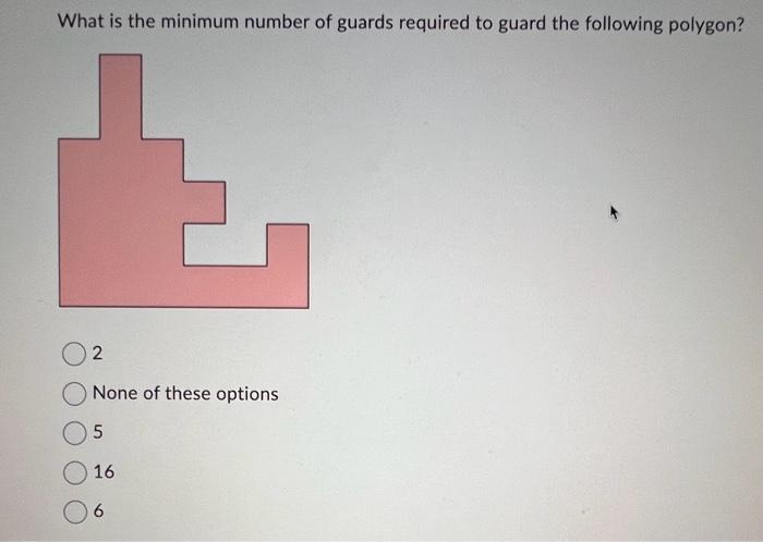 Solved What is the minimum number of guards required to | Chegg.com