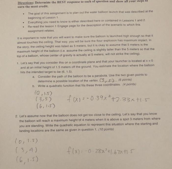 Solved Directions: Determine the BEST response to each of | Chegg.com