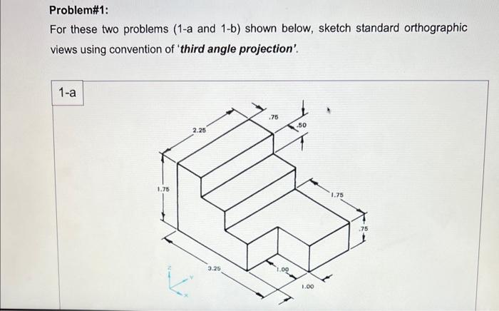 Solved Geometric Modeling I need a standard orthographic | Chegg.com