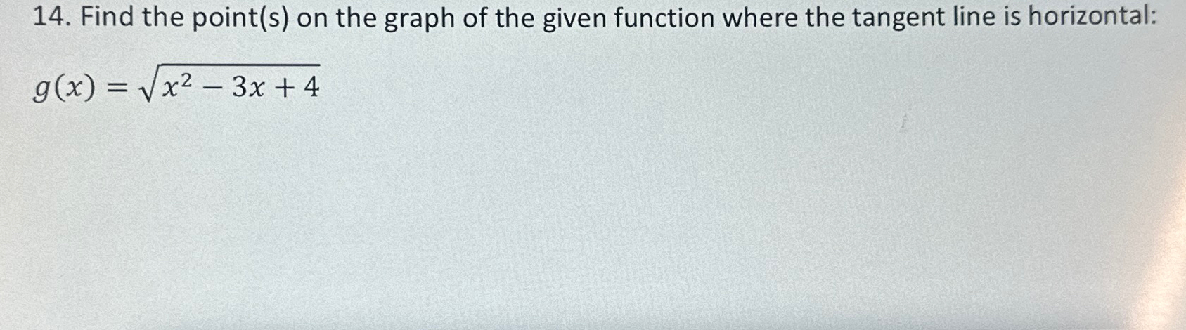 Solved Find the point(s) ﻿on the graph of the given function | Chegg.com
