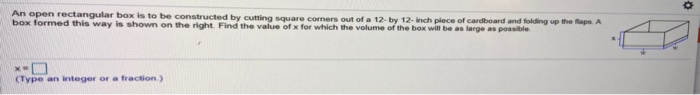 Solved An open rectangular box is to be constructed by | Chegg.com