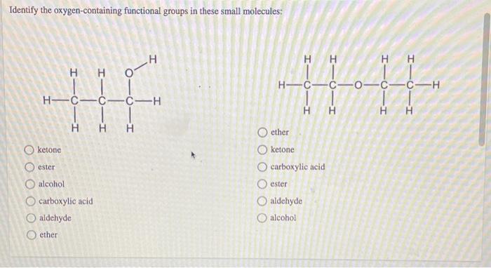 Solved Identify the oxygen-containing functional groups in | Chegg.com