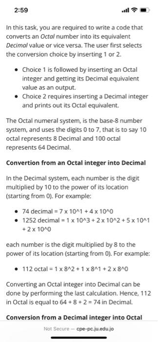 Solved 2:59 all In this task, you are required to write a | Chegg.com