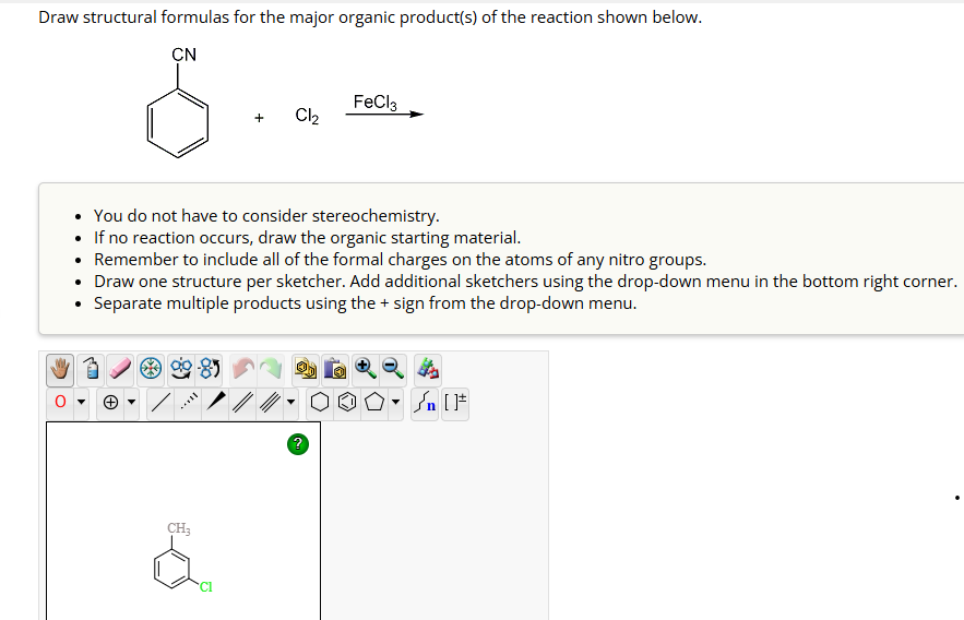 Solved Draw structural formulas for the major organic | Chegg.com