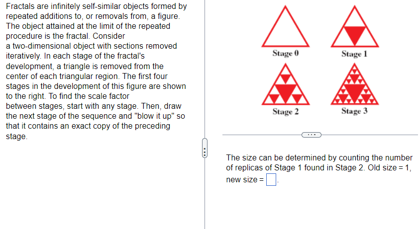 Solved Fractals are infinitely self-similar objects formed | Chegg.com