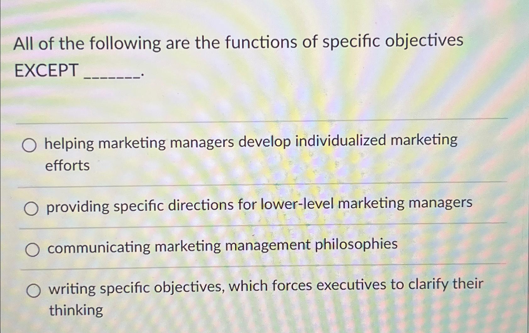 Solved All of the following are the functions of specific | Chegg.com