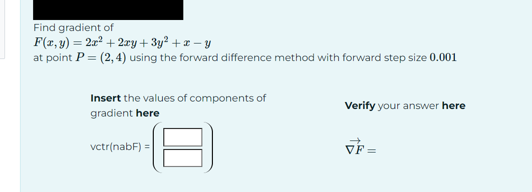 Solved Find gradient ofF(x,y)=2x2+2xy+3y2+x-yat point | Chegg.com