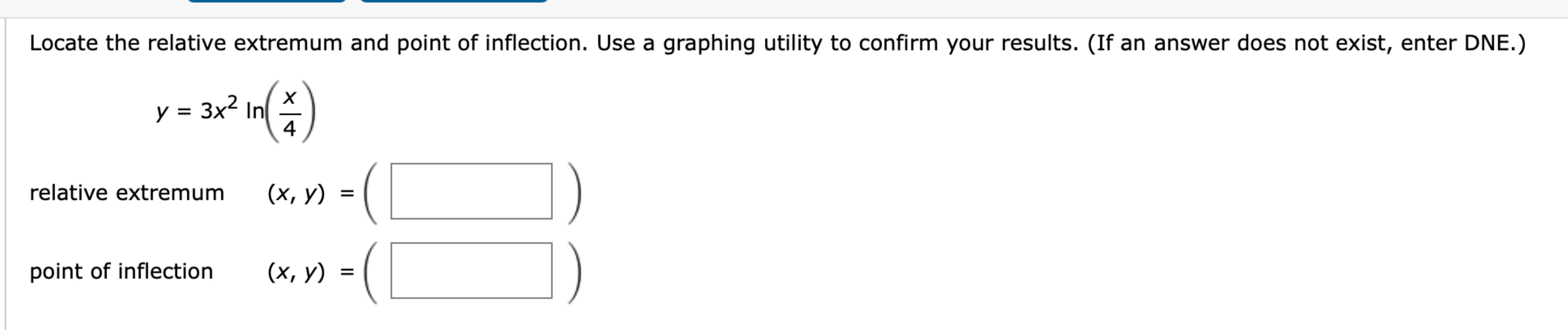Solved Locate the relative extremum and point of inflection. | Chegg.com