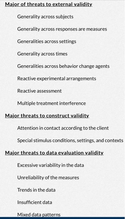 Solved here is 10 scenerio... identify each treats of | Chegg.com