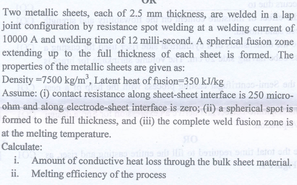 Solved Two metallic sheets, each of 2.5 ﻿mm thickness, are | Chegg.com