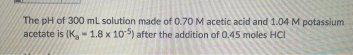 Solved Consider the following buffer system: 0.53 M H2CO3 | Chegg.com