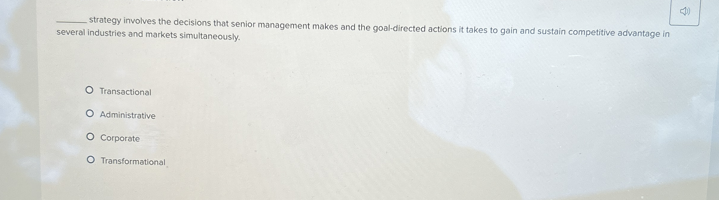 Solved q, ﻿strategy involves the decisions that senior | Chegg.com