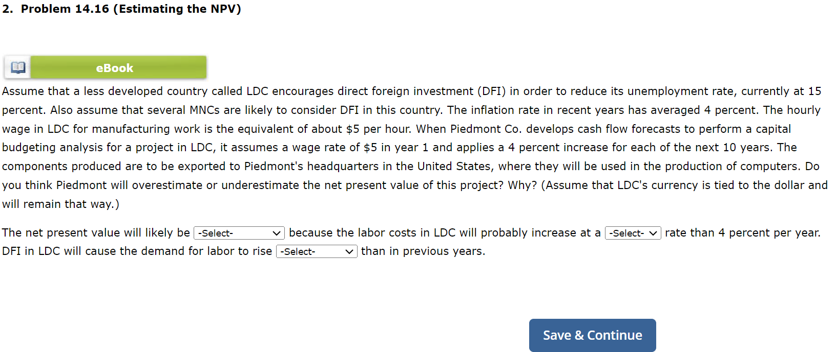 Solved Problem 14.16 (Estimating the NPV)Assume that a less | Chegg.com