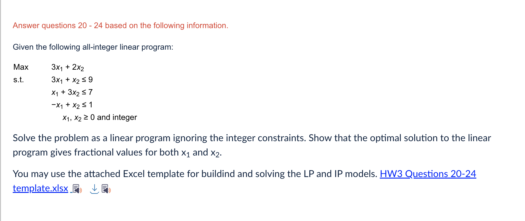 Solved Answer questions 20-24 ﻿based on ﻿the following | Chegg.com