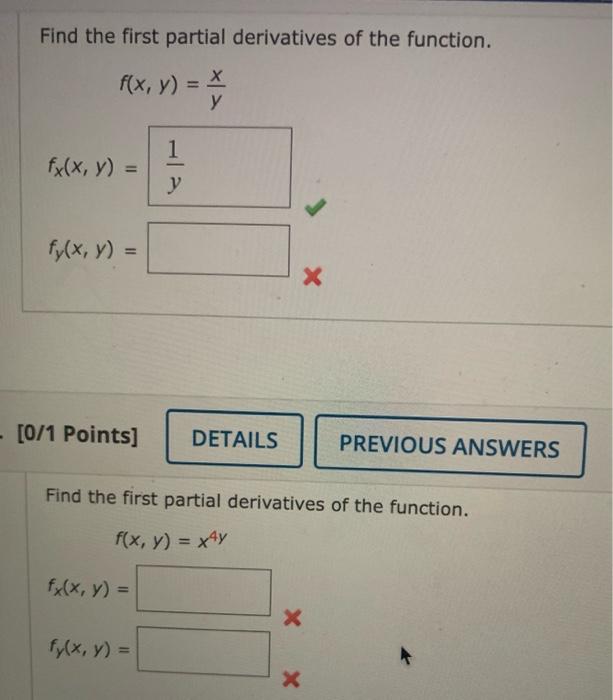 Solved Find the first partial derivatives of the function. | Chegg.com