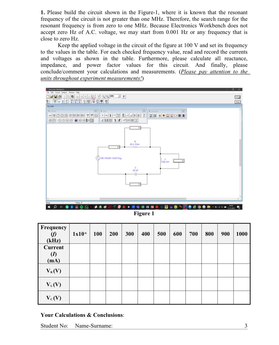 Solved Please build the circuit shown in the Figure-1, | Chegg.com