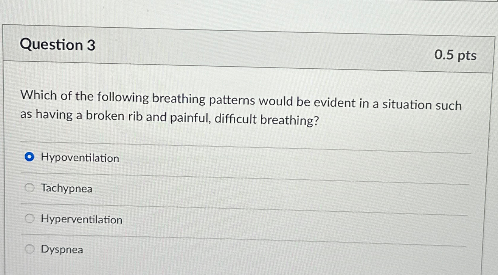 Solved Question 30.5ptsWhich of the following breathing | Chegg.com