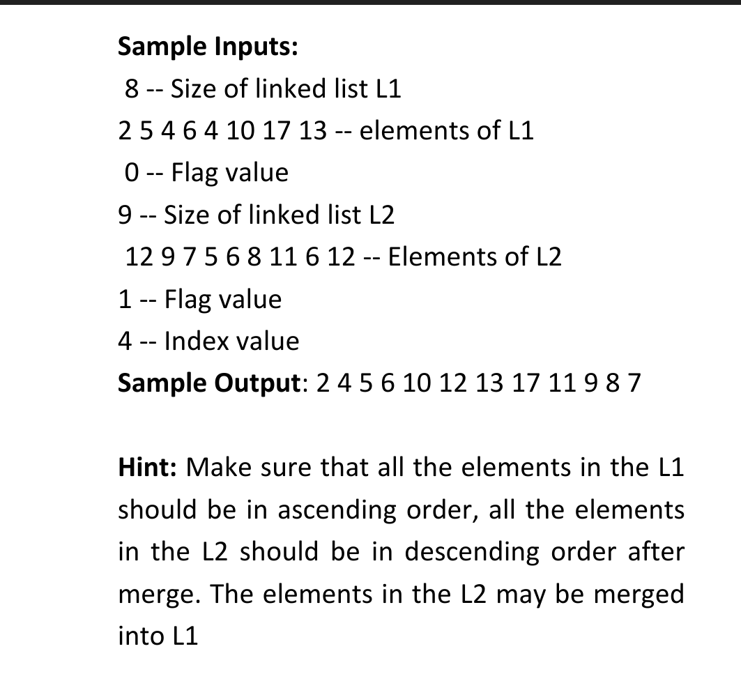 Solved plement an algorithm to perform the following rations | Chegg.com