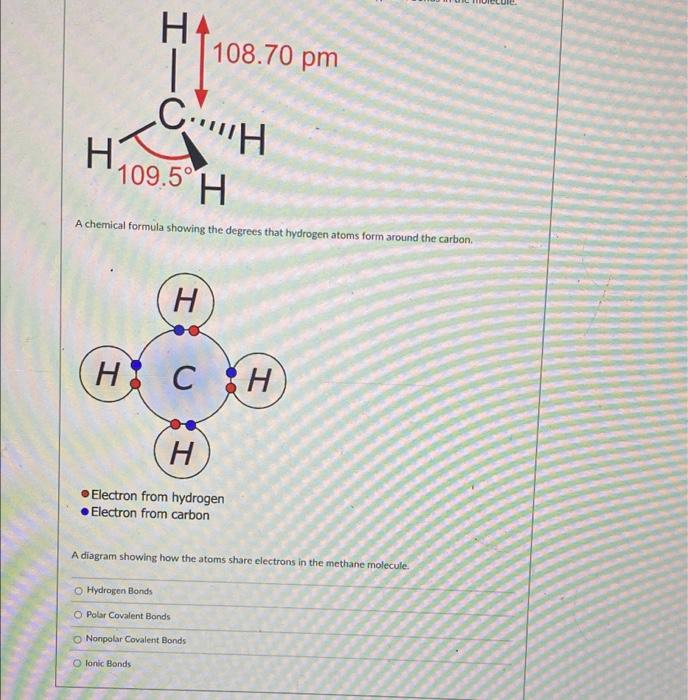Solved Н. 108.70 pm CIH H 109.5° H Н A chemical formula | Chegg.com