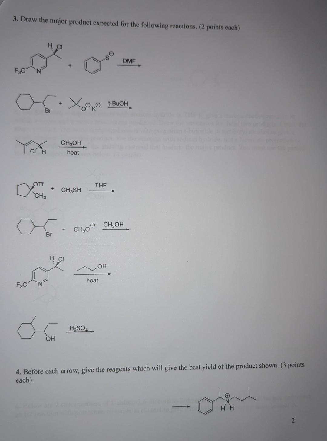 Solved 3. Draw the major product expected for the following | Chegg.com