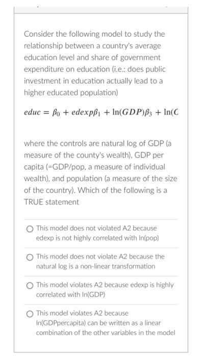 Solved Consider the usual linear regression model, yi=xiβ+εi | Chegg.com
