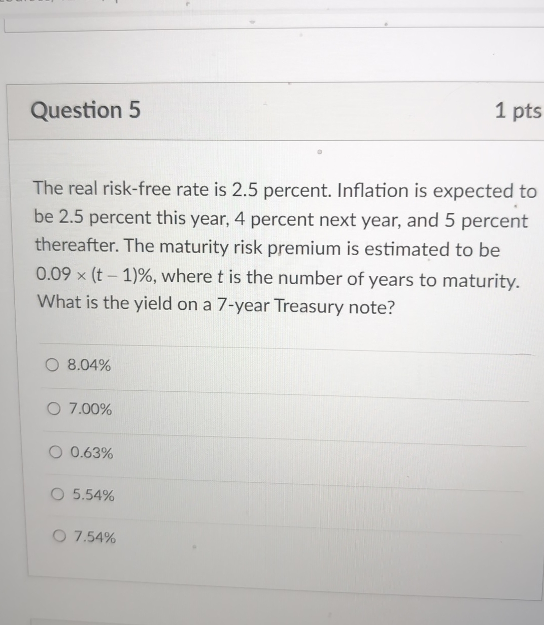 Solved Question 51 ﻿ptsThe real risk-free rate is 2.5 | Chegg.com