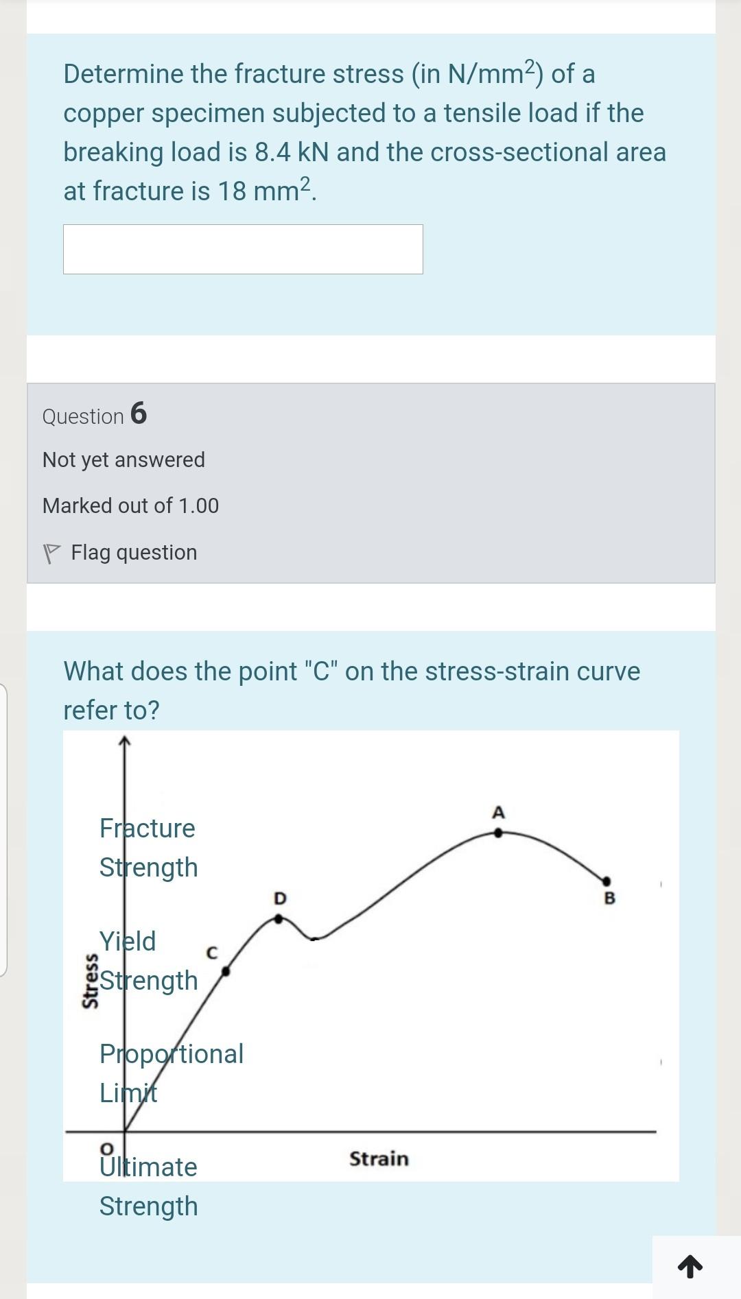 Solved Determine the fracture stress (in N/mm2) of a copper | Chegg.com