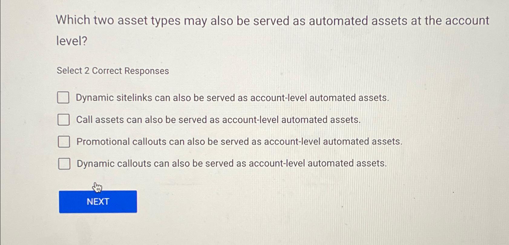Solved Which two asset types may also be served as automated | Chegg.com