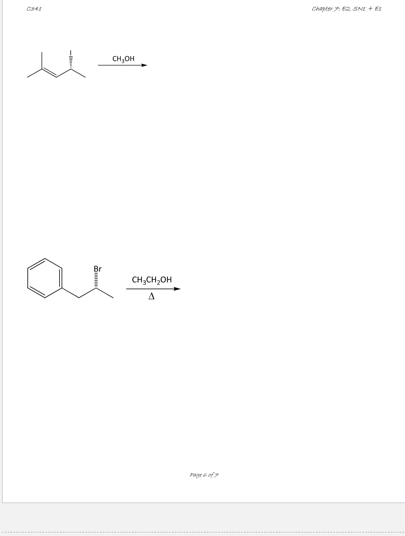 Solved SN1 + ﻿E1 ﻿Mechanisms. Using correct mechanistic | Chegg.com