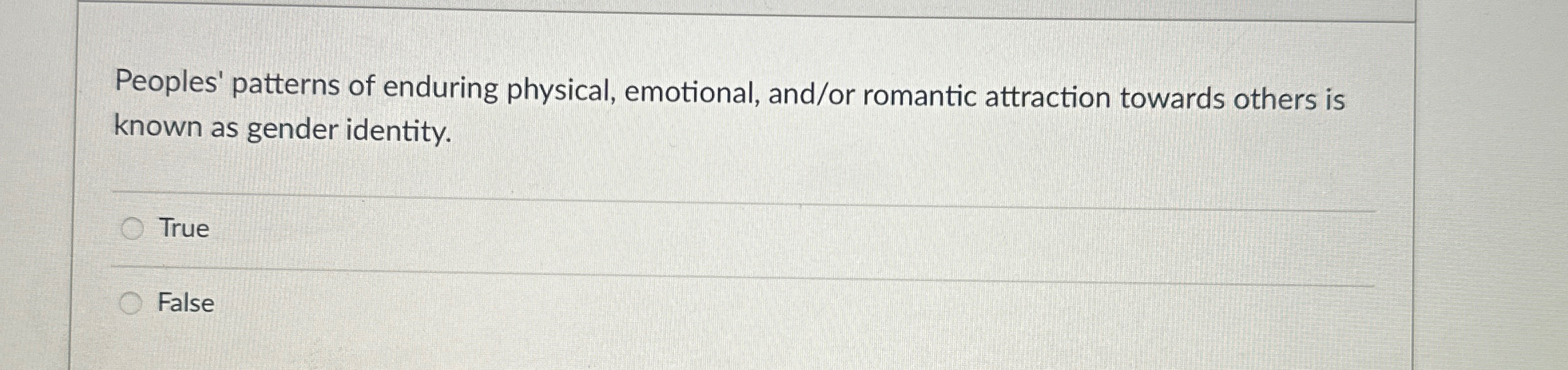 Solved Peoples' patterns of enduring physical, emotional, | Chegg.com