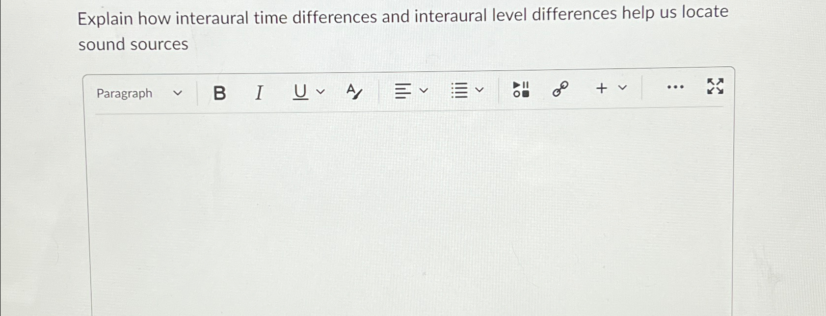 Solved Explain How Interaural Time Differences And