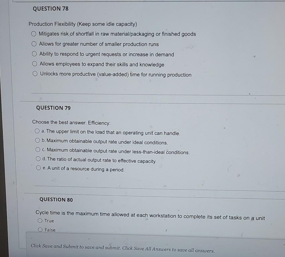 Solved Production Flexibility (Keep some idle capacity) | Chegg.com