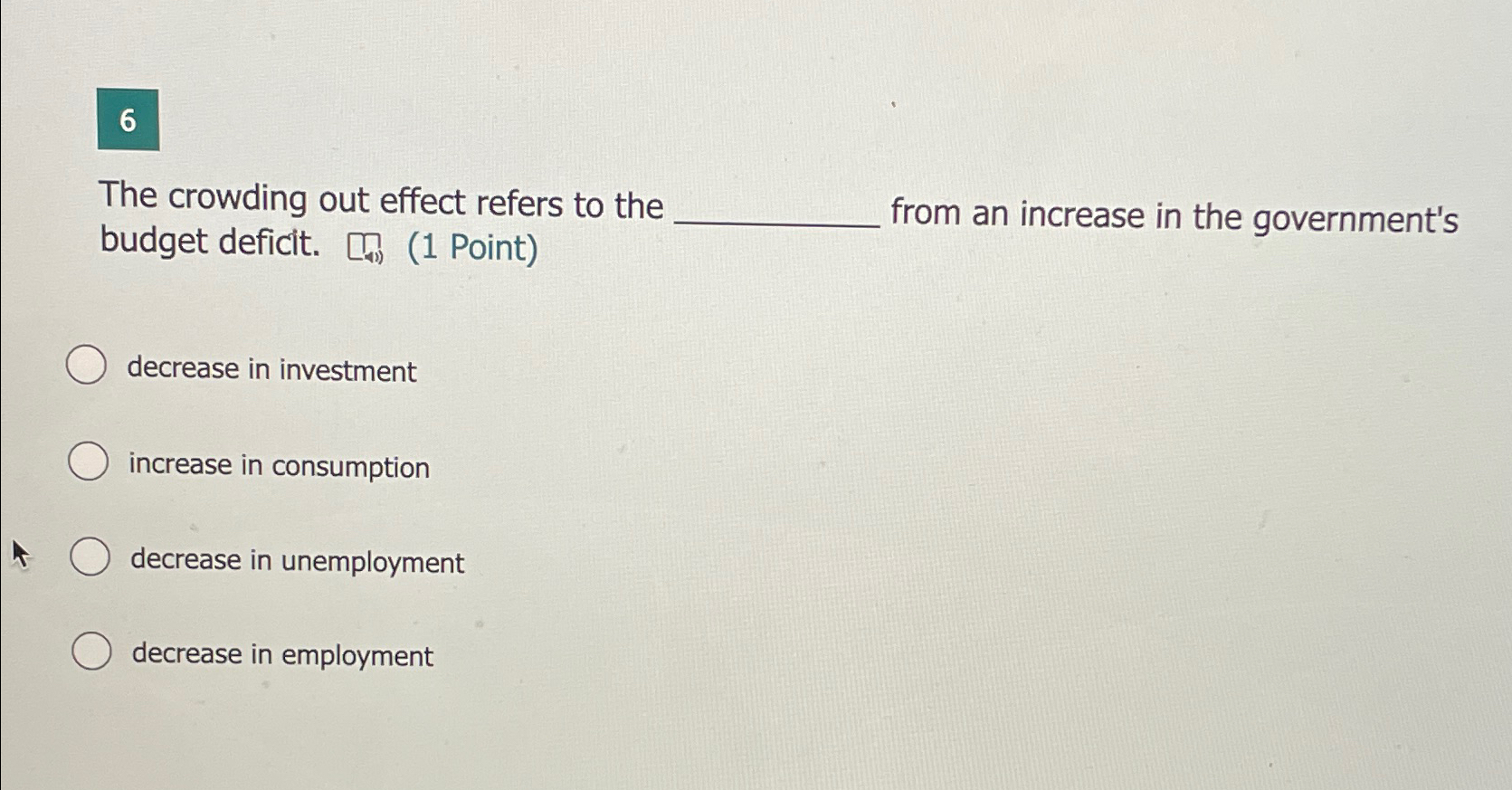 Solved 6The crowding out effect refers to the budget | Chegg.com