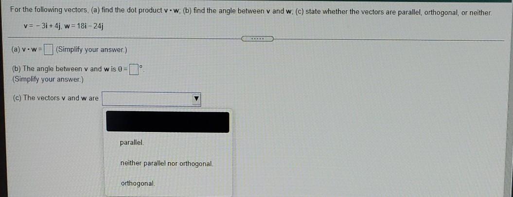 Solved Write the vector in the form ai + bj, given its | Chegg.com