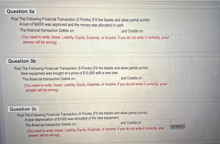 Solved Post The Following Financial Transaction (5 Points) | Chegg.com