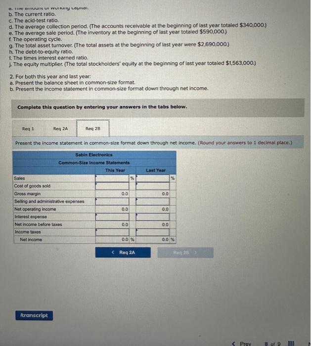 Solved a. Present the balance sheet in common-size format. | Chegg.com