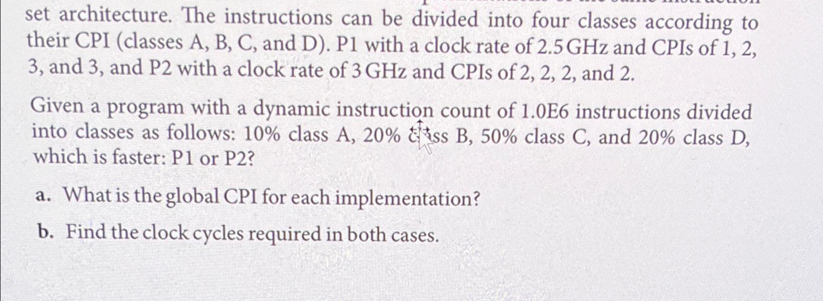 Solved set architecture. The instructions can be divided | Chegg.com