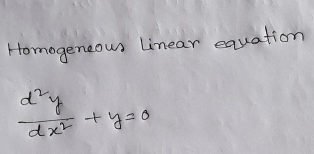 Solved Homogeneous Linear equation ďy 0 dxt ty=0 | Chegg.com