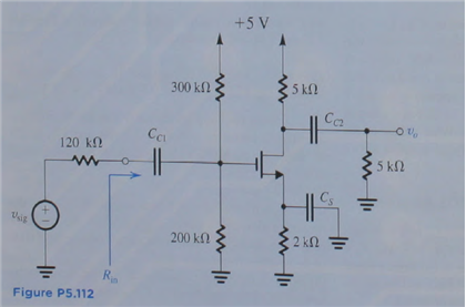 The PMOS transistor in the CS amplifier shown in Fig. | Chegg.com