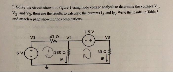 Solved 1. Solve the circuit shown in Figure 1 using node | Chegg.com